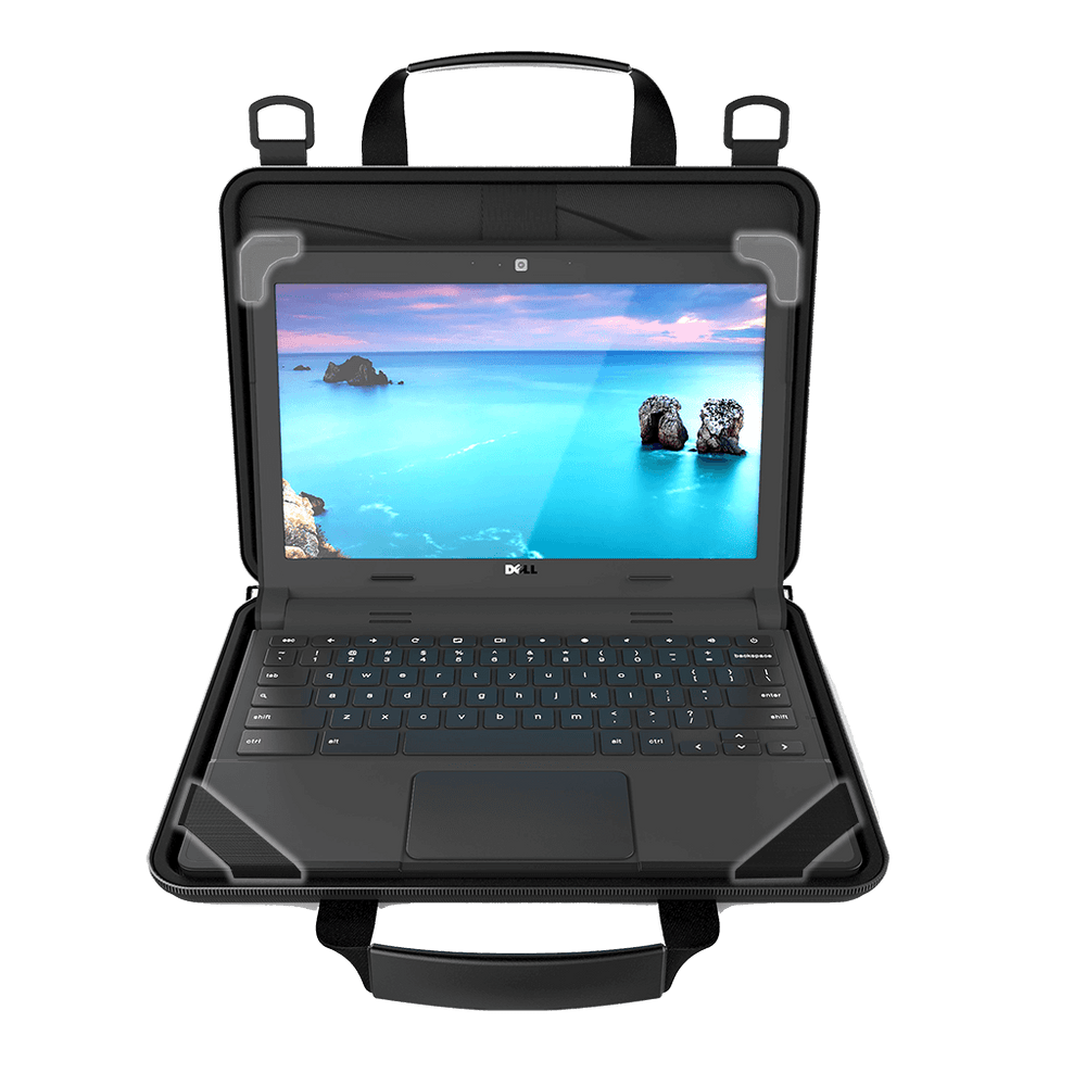 13-14" Always-on EVA Chromebook Case w/ Pouch & Shoulder Strap | UZBL Cases